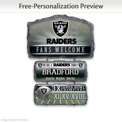 Las Vegas Raiders Personalized NFL Welcome Sign Collection Featuring ...