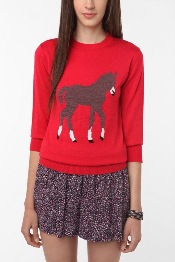 PJ by Peter Jensen Picture Knit Sweater | Urban Outfitters