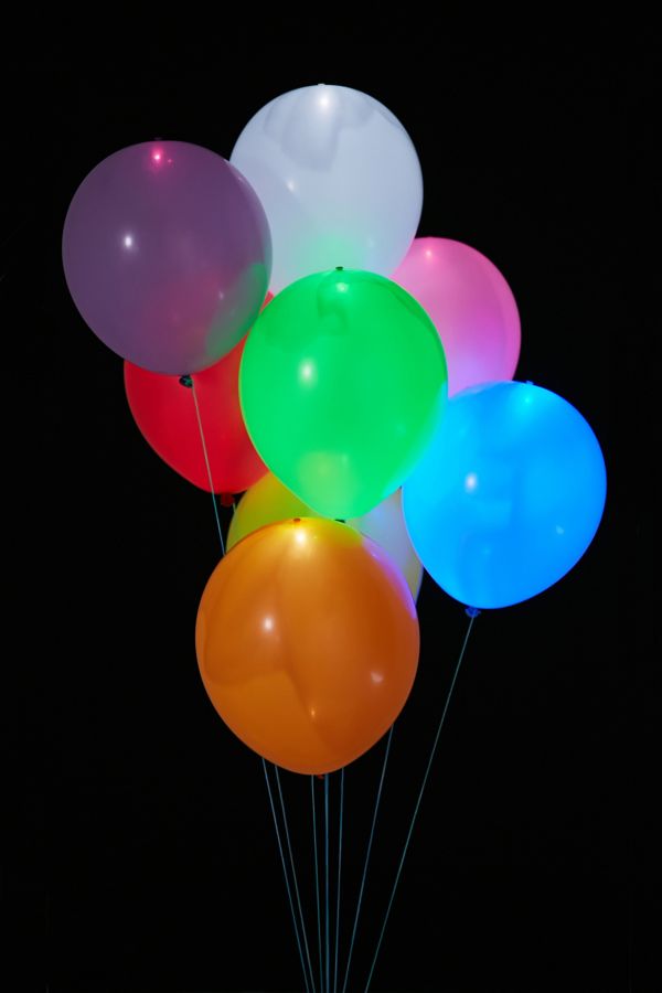 Colorful Light-Up LED Balloon 15-Pack Set | Urban Outfitters