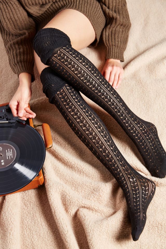 Tonal Scrunch Over The Knee Sock Urban Outfitters