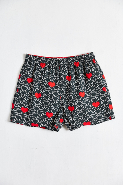 Hearts Woven Boxer | Urban Outfitters