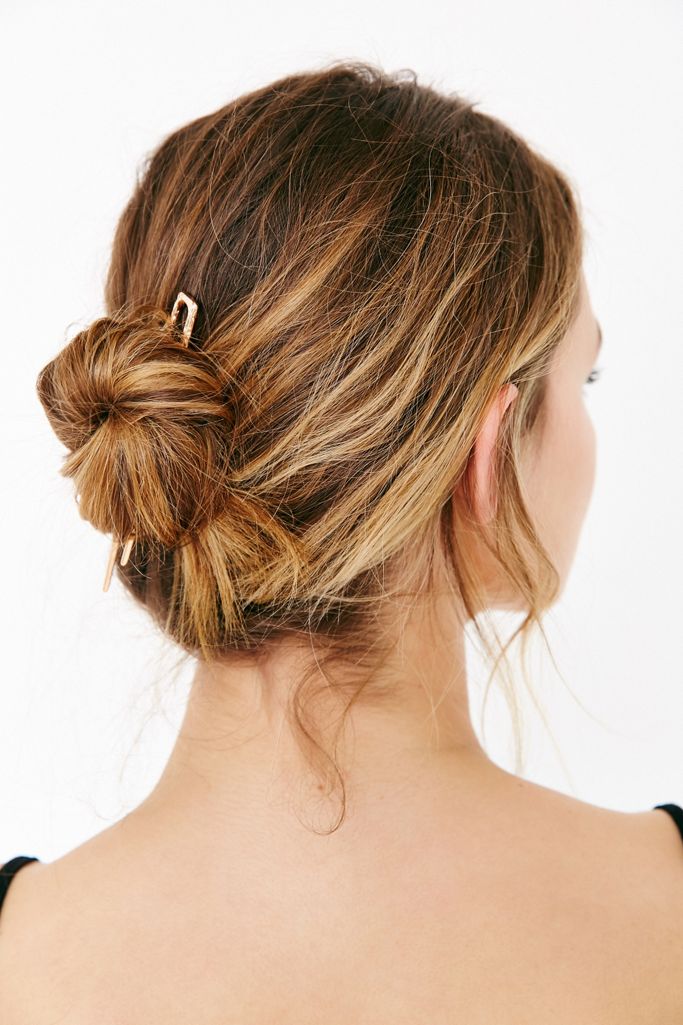 Hammered Two-Prong Hair Pin | Urban Outfitters