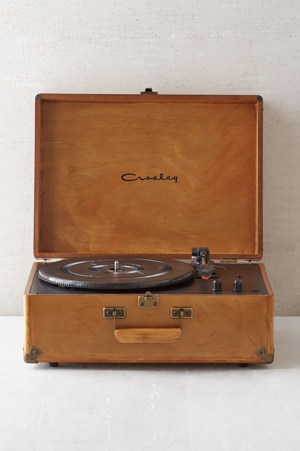 Crosley UO Exclusive Keepsake Wood AV Room Portable USB Vinyl Record ...