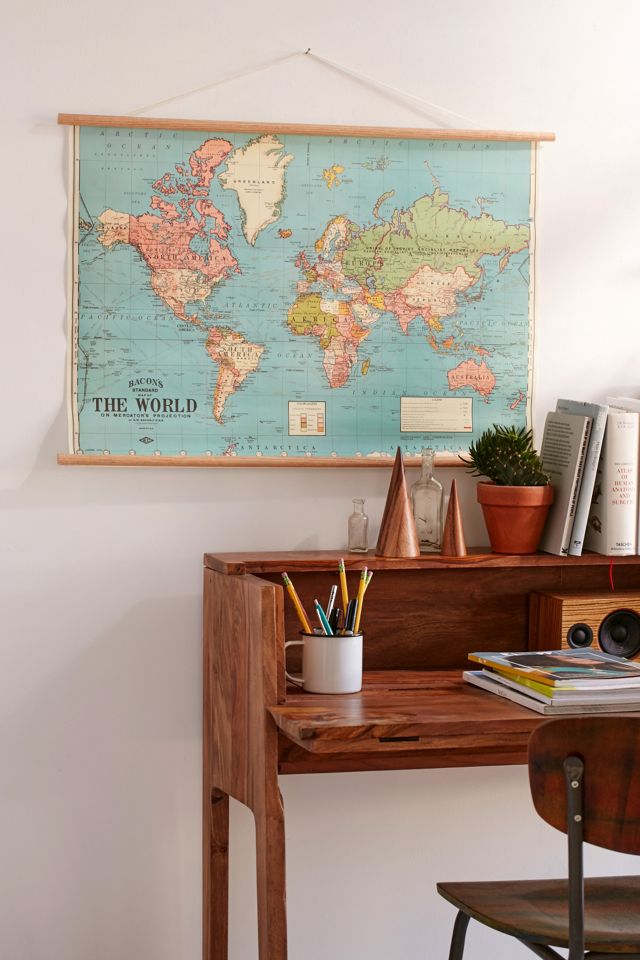 Hanging World Map Art Print | Urban Outfitters