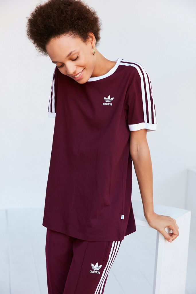 adidas Originals Adicolor 3-Stripe Ringer Tee | Urban Outfitters