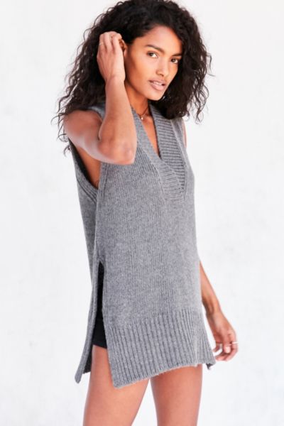 Silence + Noise Deep-V Tunic Sweater Vest | Urban Outfitters Silence + Noise Deep-V Tunic Sweater Vest | Urban Outfitters