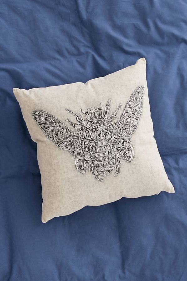 Embroidered Beetle Pillow | Urban Outfitters