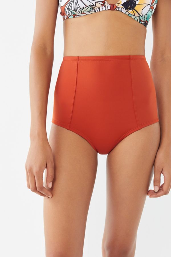 Out From Under Strappy Back Solid High Waisted Bikini Bottom Urban