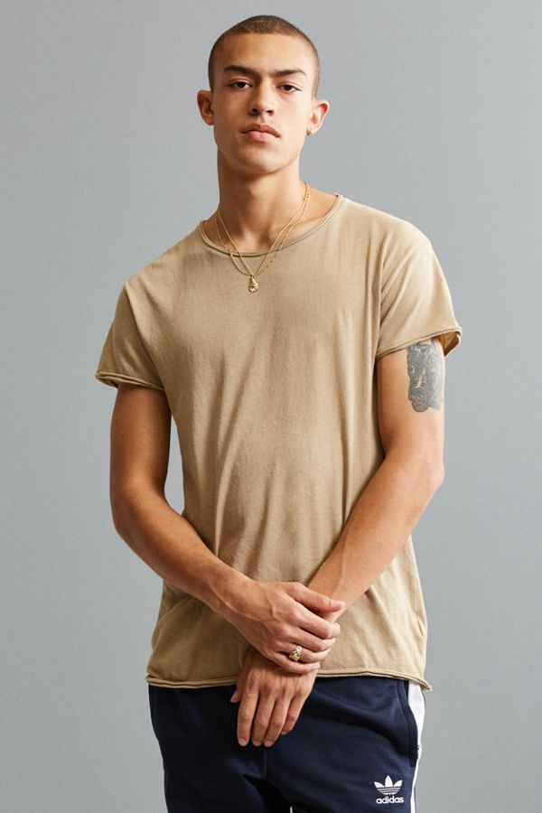 UO Lightweight Knit Raw Hem Tee | Urban Outfitters