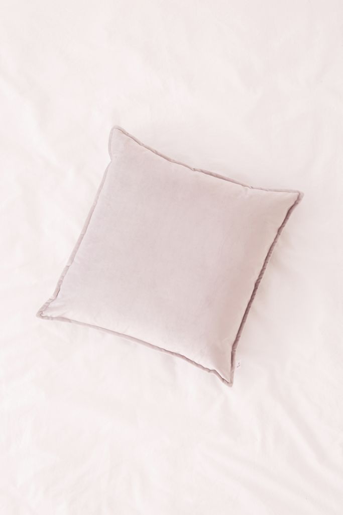 Silver Velvet Throw Pillow | Urban Outfitters