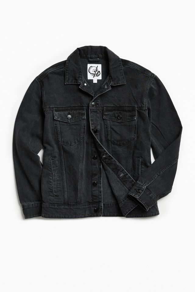 Cheap Monday Care Of Washed Black Denim Trucker Jacket | Urban Outfitters