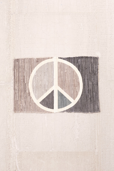 Peace Sign Printed Rug | Urban Outfitters