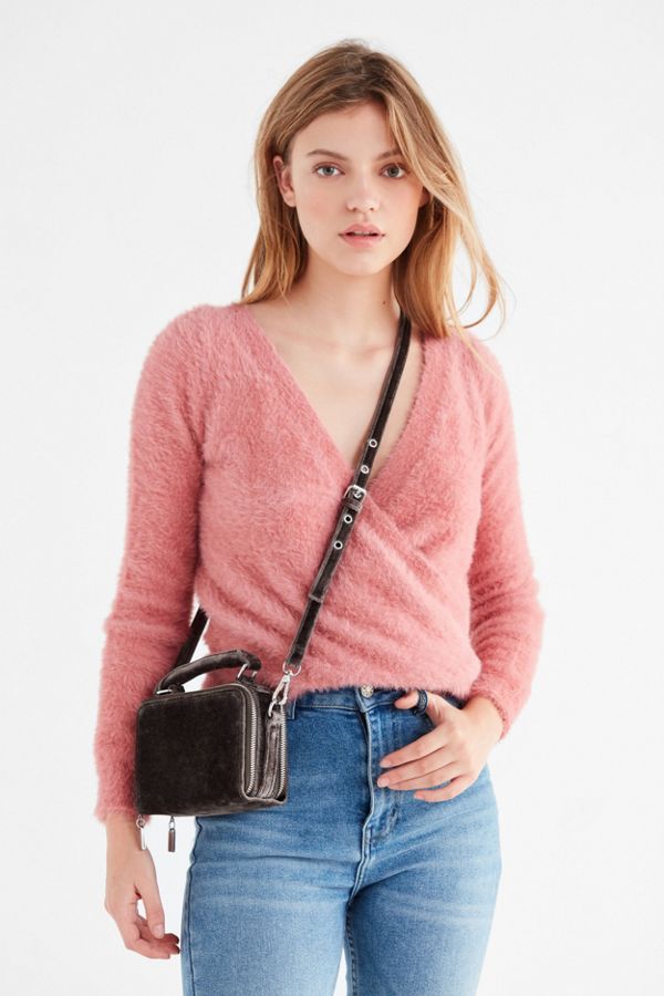 Violet Box Velvet Crossbody Bag | Urban Outfitters