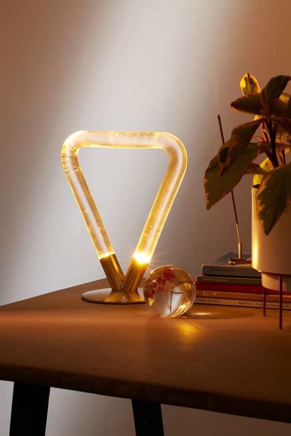 Helios Acrylic Triangle Table Lamp | Urban Outfitters