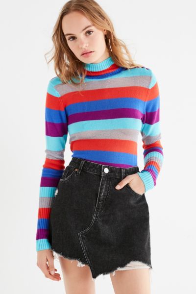 Bdg Asymmetrical Denim Mini Skirt Urban Outfitters
