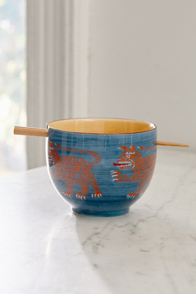 Tiger Bowl + Chopsticks Set | Urban Outfitters