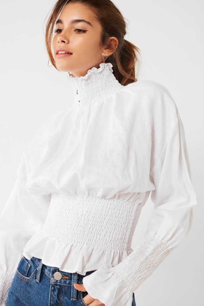 Nice Martin Iris Ruffle Blouse | Urban Outfitters