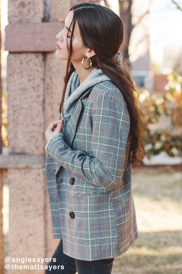 UO Red Checkered Blazer | Urban Outfitters