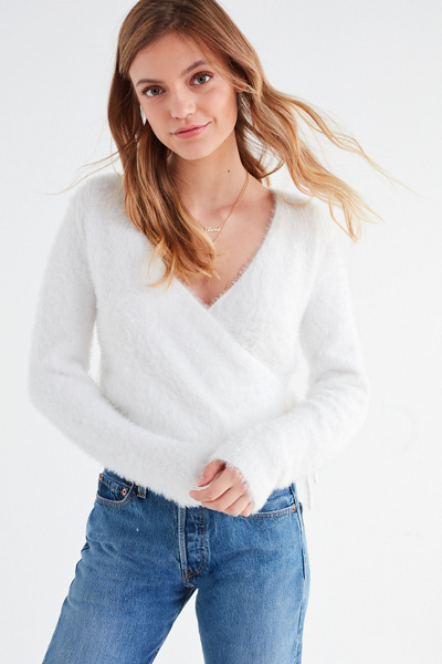 UO Fuzzy Wrap Cardigan | Urban Outfitters