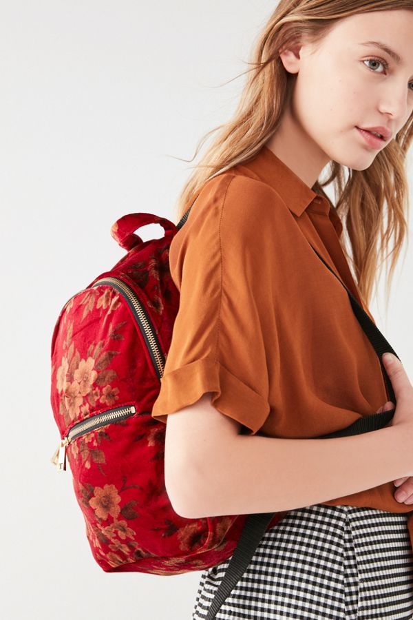 Beyond Retro Nikki Velvet Printed Mini Backpack | Urban Outfitters