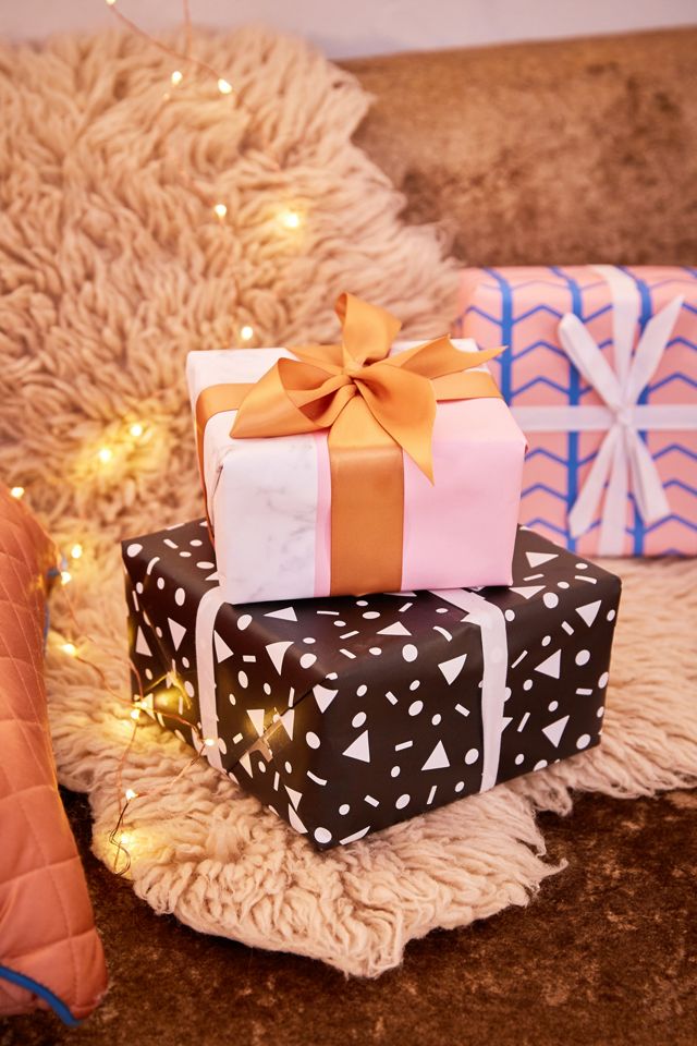 BASH Black + White Confetti Wrapping Paper | Urban Outfitters