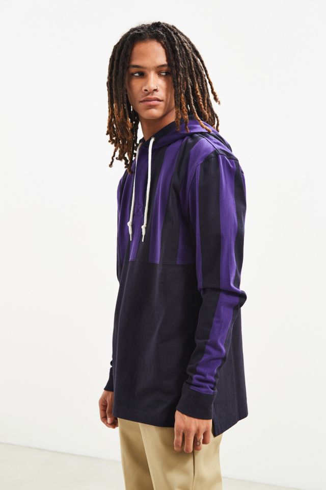 UO Purple Hooded Rugby Shirt | Urban Outfitters Canada