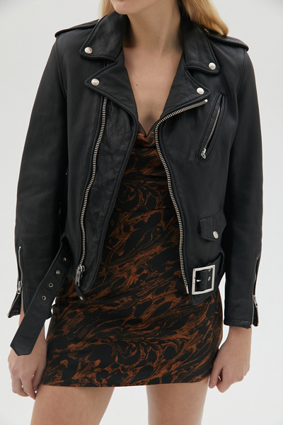 Schott Boyfriend Leather Moto Jacket | Urban Outfitters