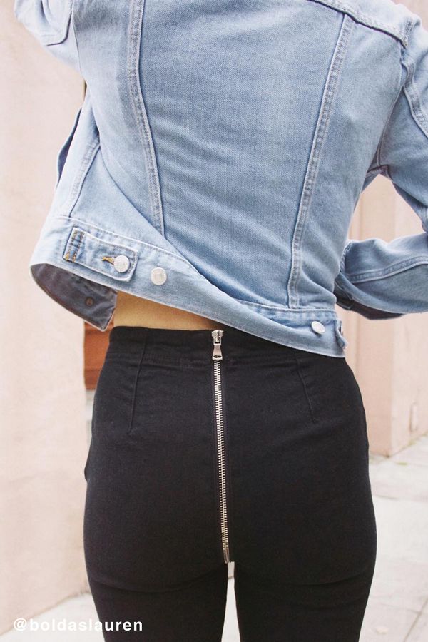 BDG Kick Flare High-Rise Cropped Jean – Zipper Back | Urban Outfitters