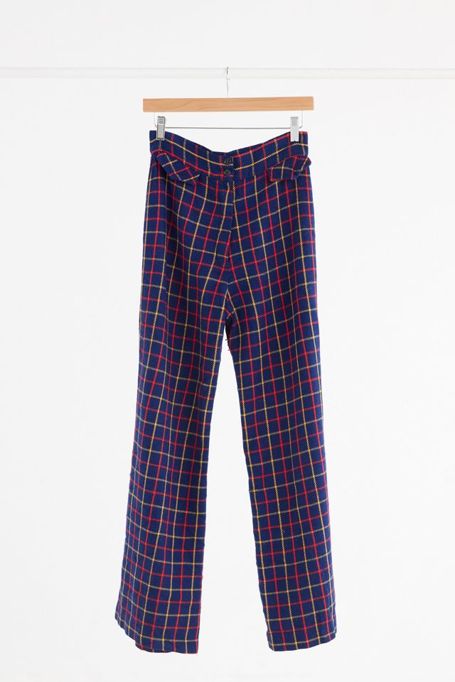 Vintage ‘70s Blue Check Pant | Urban Outfitters