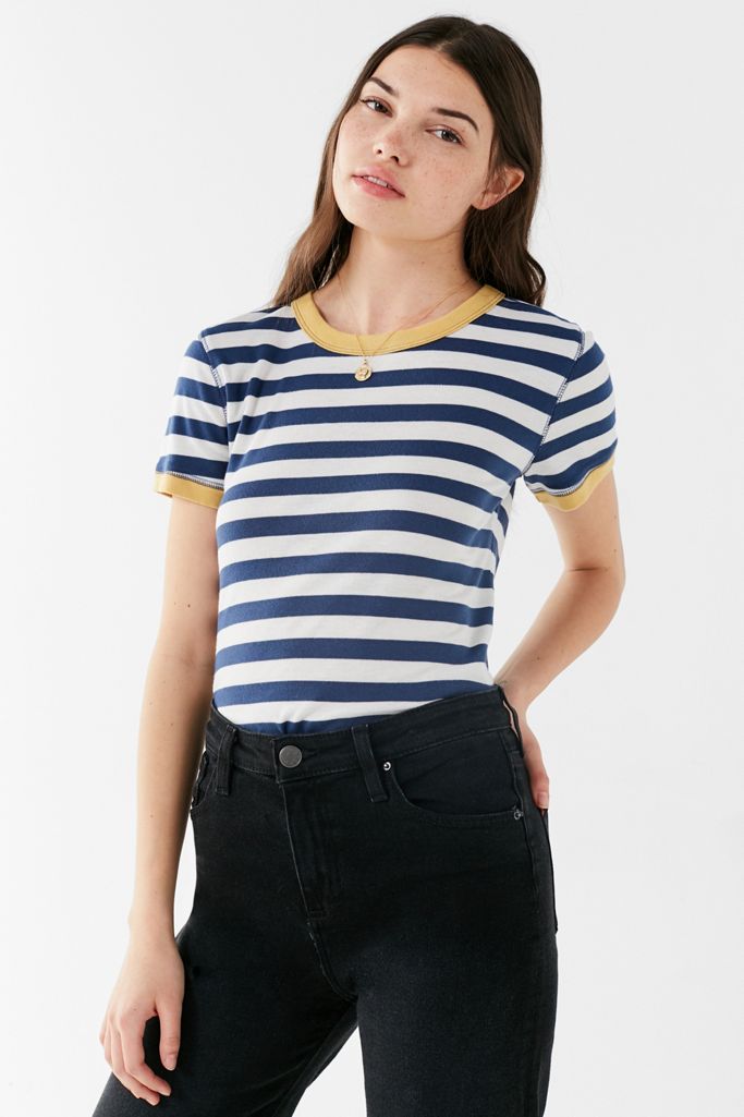 Truly Madly Deeply Striped Ringer Tee | Urban Outfitters Canada