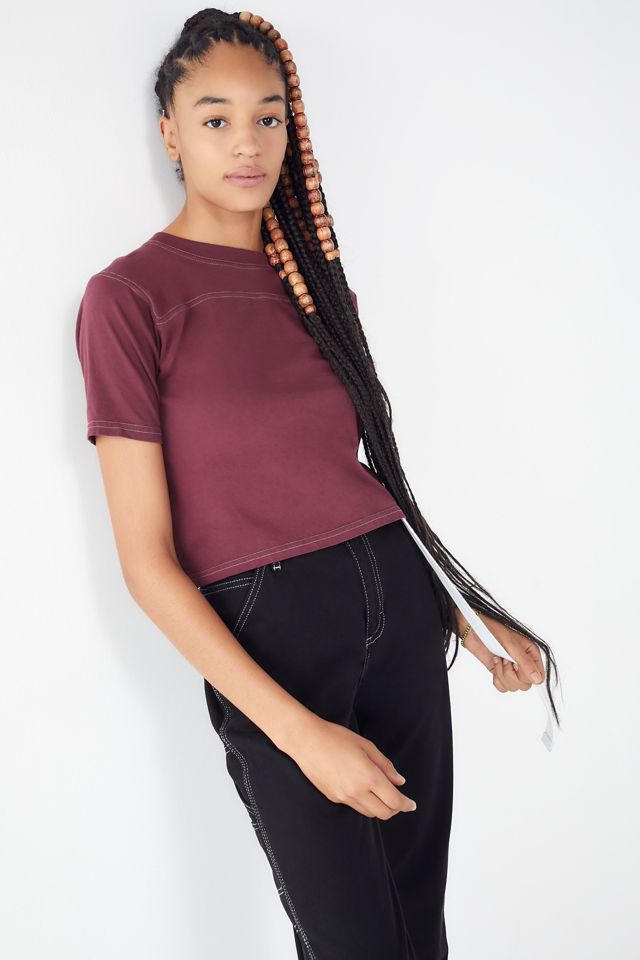 Urban Renewal Remade Contrast Stitch Classic Crew-Neck Tee | Urban ...