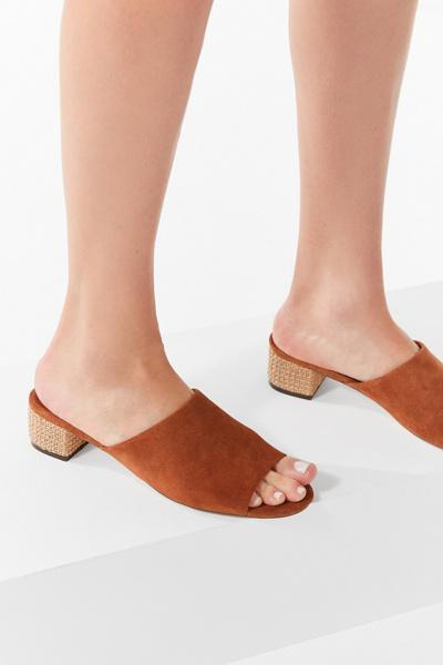 Patti Burlap Heel Suede Mule | Urban Outfitters Canada