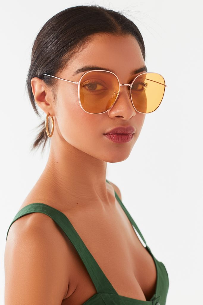 Gloria Oversized Metal Round Sunglasses | Urban Outfitters