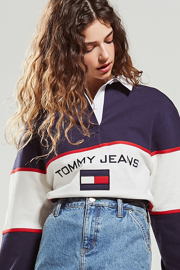Tommy Jeans Colorblock Rugby Shirt | Urban Outfitters