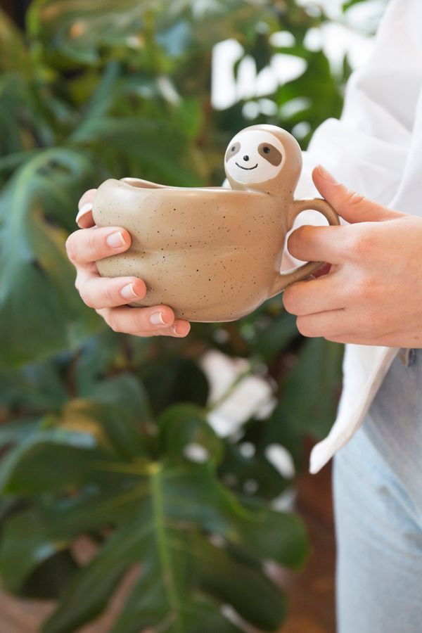 Sloth-Shaped Mug | Urban Outfitters