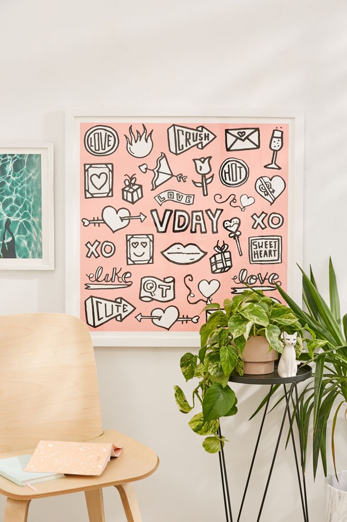 Timothy Goodman V Day Art Print | Urban Outfitters
