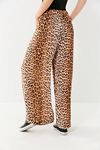 UO Shea Leopard Print Wide Leg Pant | Urban Outfitters