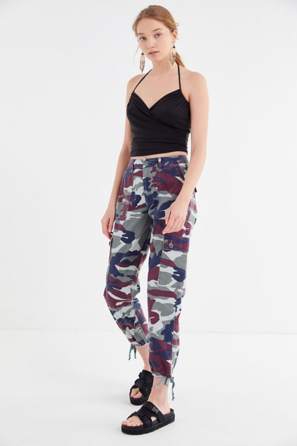 Uo Authentic Camo High Rise Cargo Pant Urban Outfitters