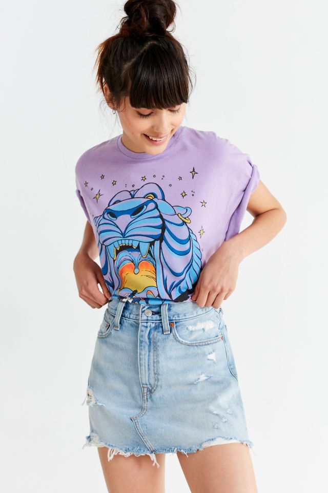 Levis Deconstructed Denim Mini Skirt Indigo Urban Outfitters
