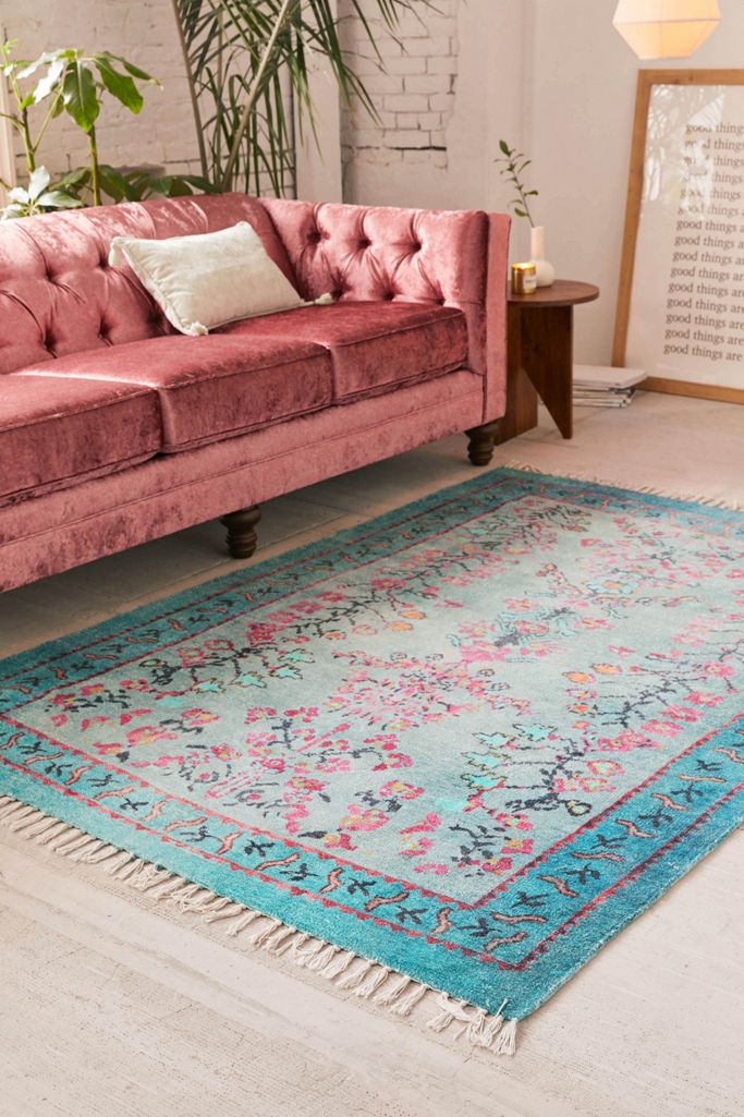 Sammat Printed Chenille Rug | Urban Outfitters