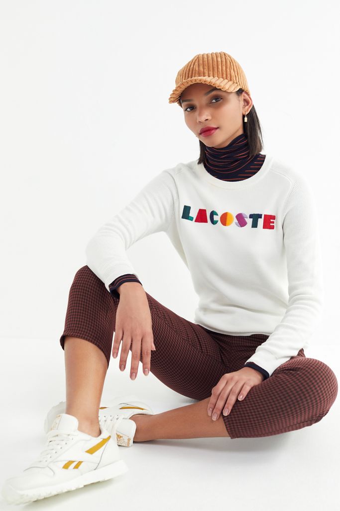 Lacoste Rainbow Logo Sweater | Urban Outfitters Canada