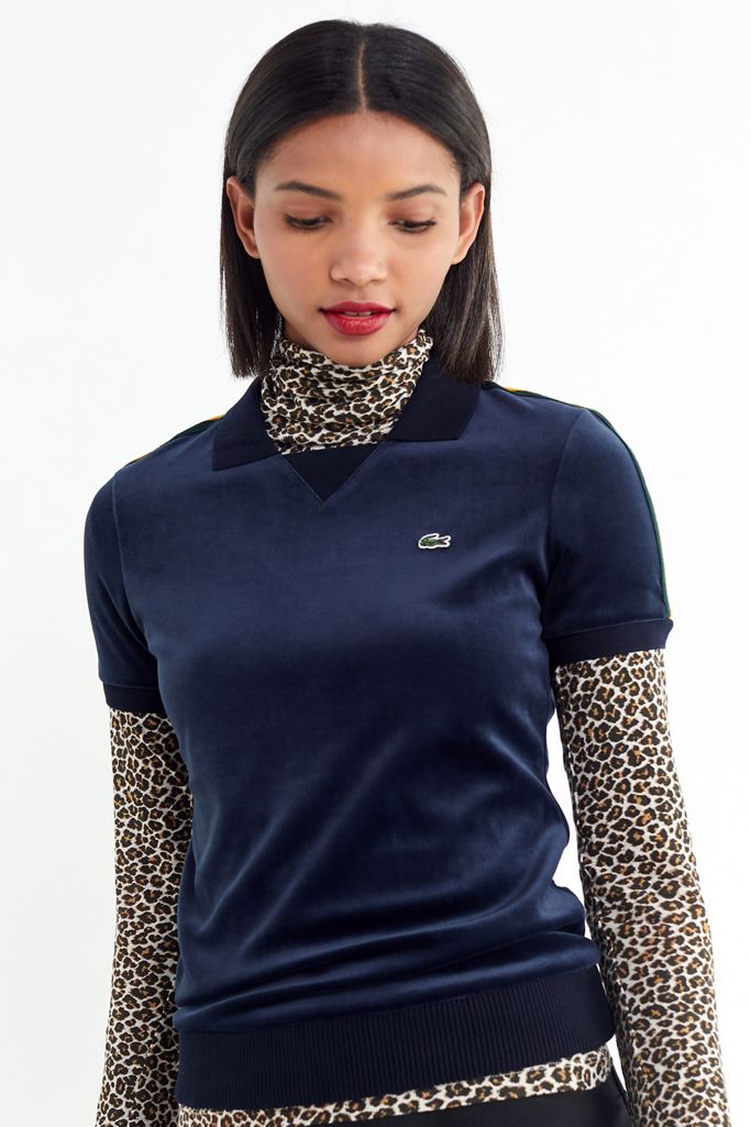 Lacoste Velvet Polo Shirt | Urban Outfitters