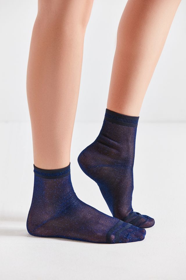 Out From Under Lurex Crew Sock | Urban Outfitters