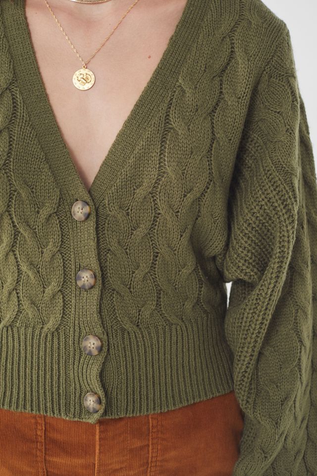 UO Clara Cable Knit Cardigan | Urban Outfitters Canada