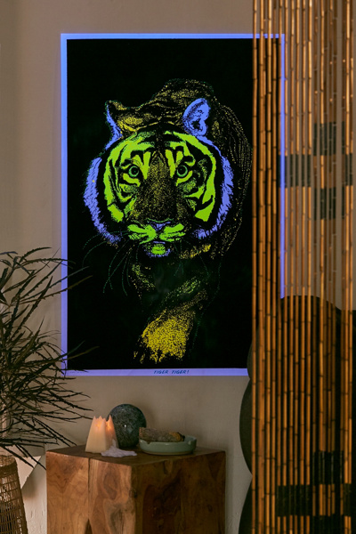 Tiger Blacklight Poster | Urban Outfitters