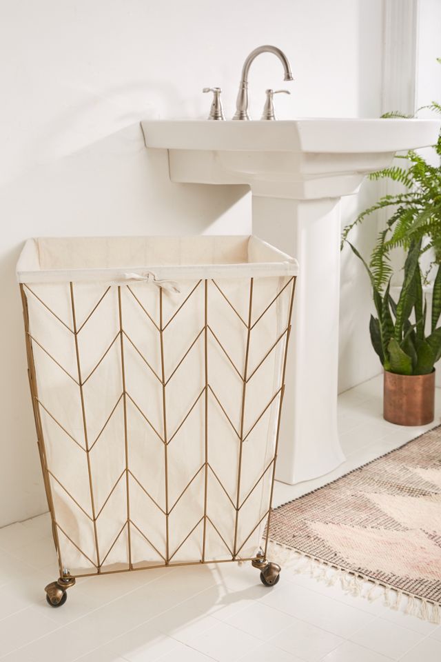 Chevron Frame Wire Hamper | Urban Outfitters