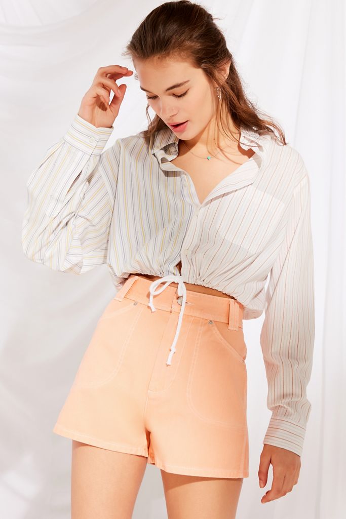Urban Renewal Recycled Spliced Striped Button-Down Shirt | Urban Outfitters