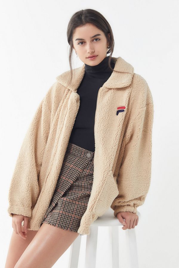 FILA Diana Zip-Front Teddy Jacket | Urban Outfitters