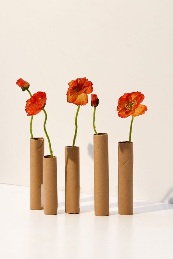 Mini Poppy Faux Flower - Set Of 5 | Urban Outfitters