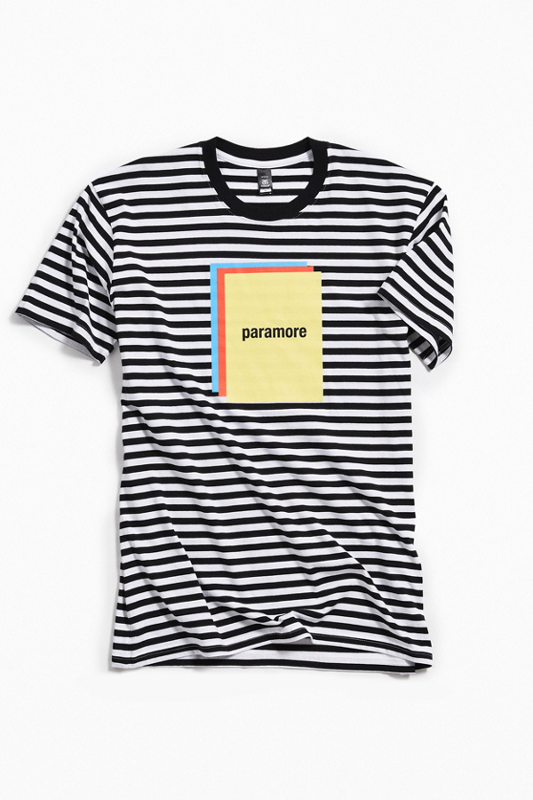 Paramore Striped Color Block Tee | Urban Outfitters